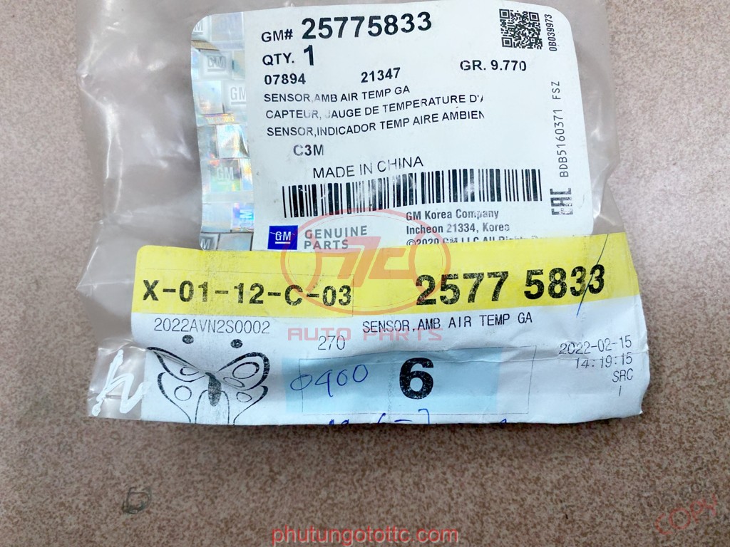 Cảm biến nhiệt độ ngoài trời Trailblazer (25775833) - Phụ tùng ô tô TTC