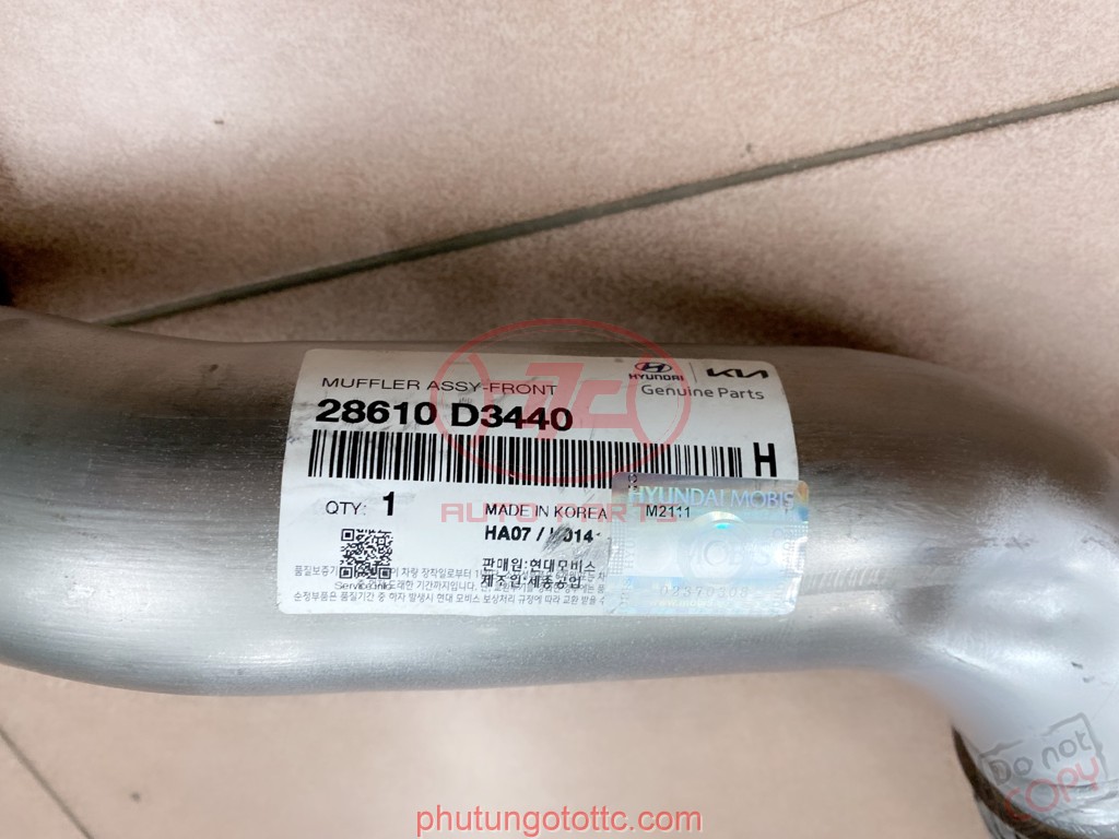Ống xả Tucson 2015 ( đoạn đầu) (Mã 28610D3440) chính hãng - Giá tốt 2025