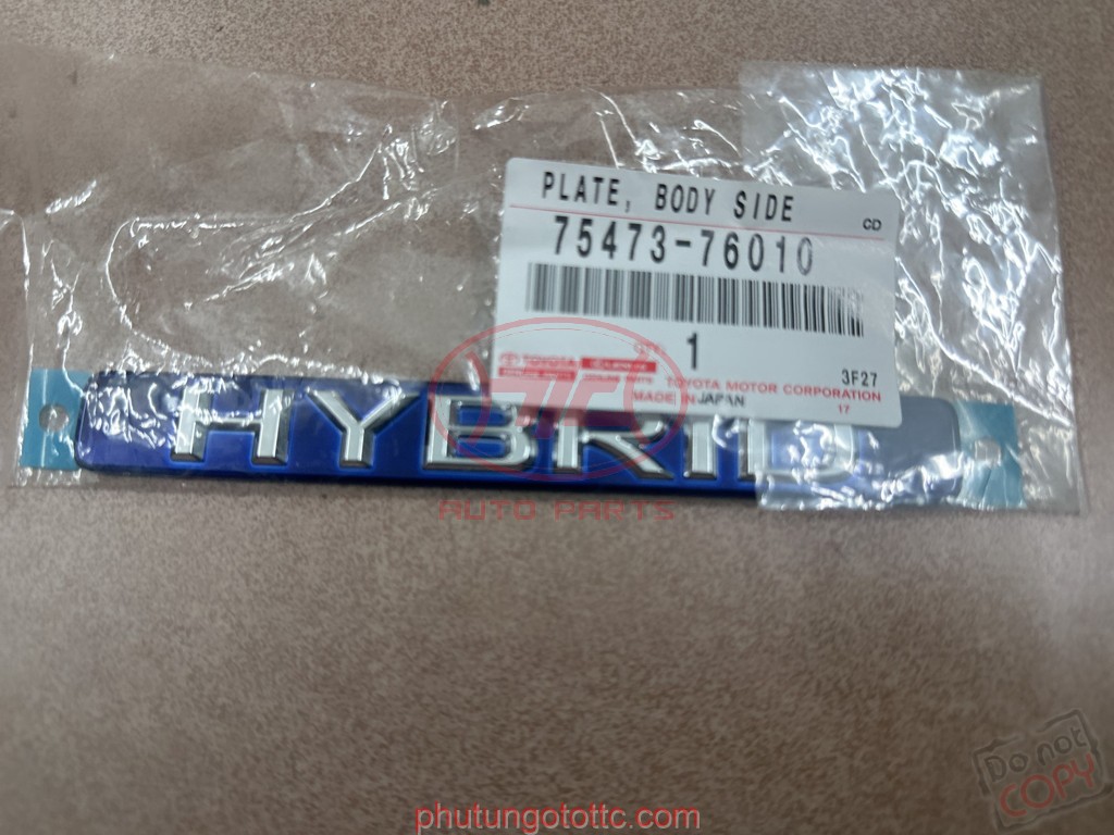 Chữ Hybrid xe Lexus RX450H/RX350 (Mã 7547376010) chính hãng - Giá tốt 2025