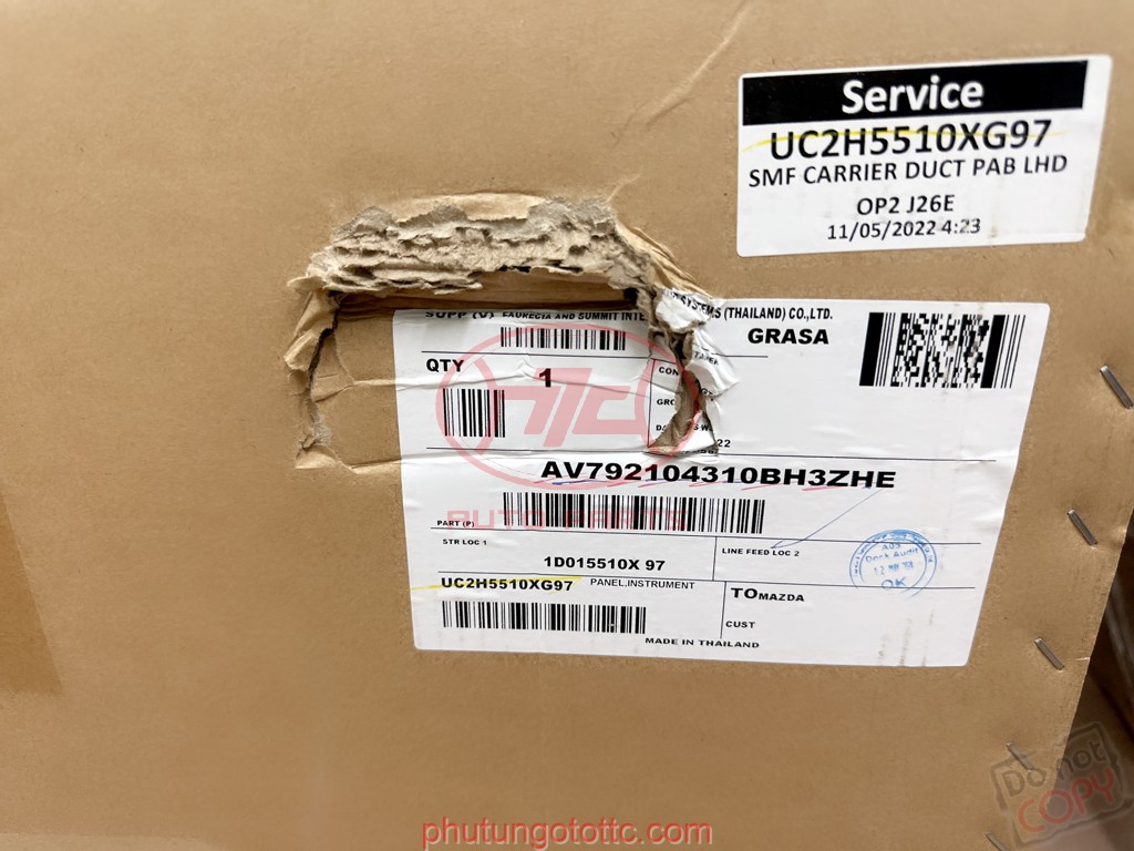 Táp lô Mazda BT50 (Mã UC2H5510EX97 - 1D015510X97) chính hãng - Giá tốt 2025