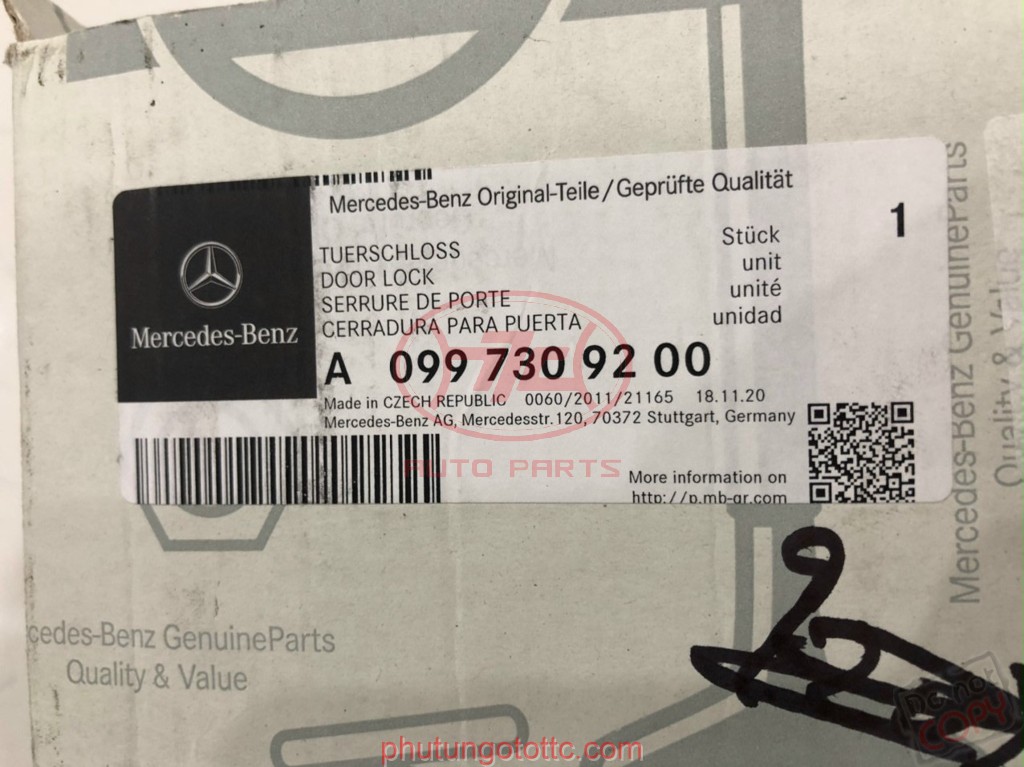 Ổ khóa cánh cửa sau Mercedes C250 2017 (Mã A0997309200) chính hãng ...
