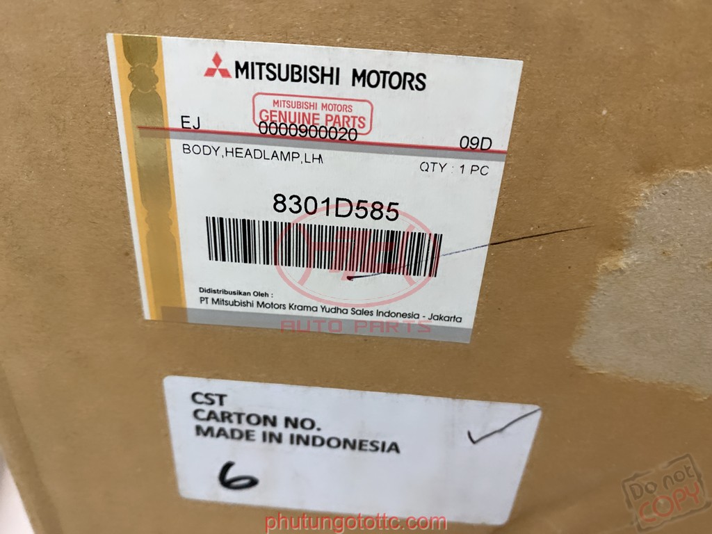 Đèn lái trước Xpander (Mã 8301D585 - 8301D491) chính hãng - Giá tốt 2025