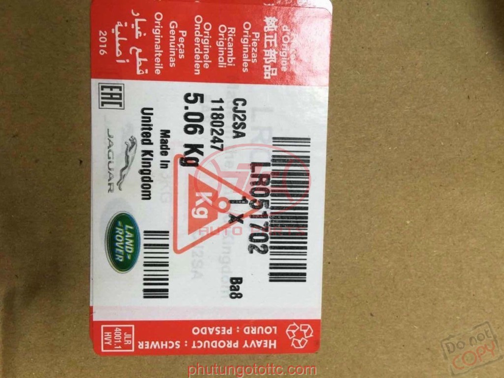 Bầu hơi giảm xóc trước Land Rover (Mã LR051700 - LR051702) chính hãng ...