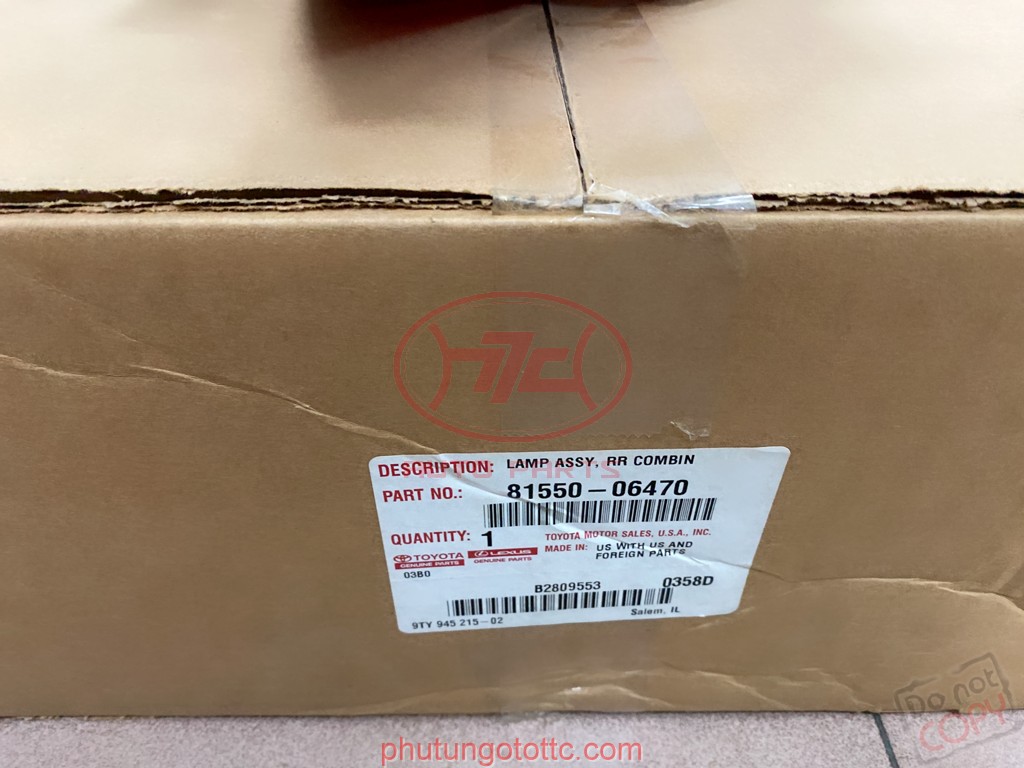 Đèn lái sau Camry 2012 USA XLE (Mã 8156006470 - 8155006470) chính hãng ...